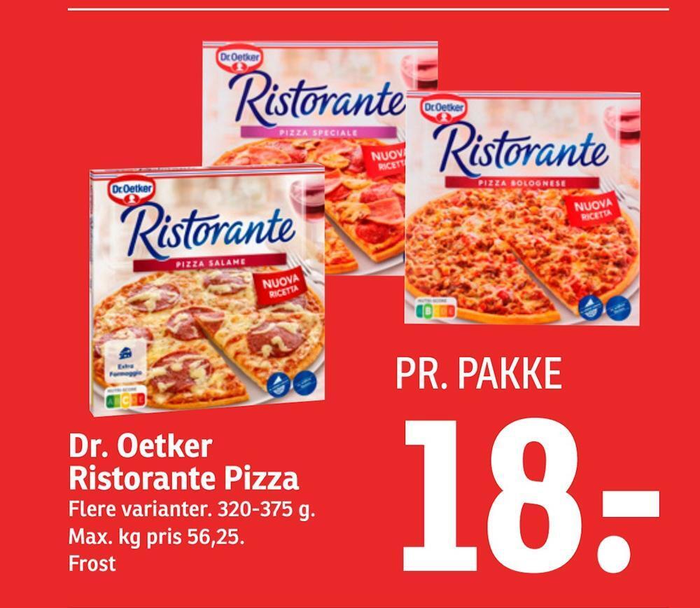 Dr. oetker ristorante pizza tilbud hos SPAR