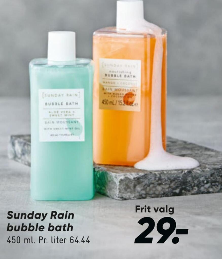 Sunday Rain Bubble Bath Tilbud Hos Bilka