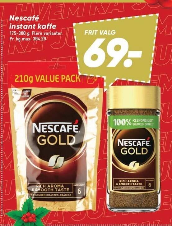 Nescafé instant kaffe tilbud hos Bilka