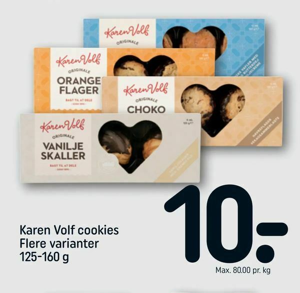 Karen Volf cookies tilbud hos Rema 1000
