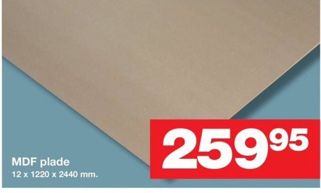 MDF plade tilbud hos Bauhaus