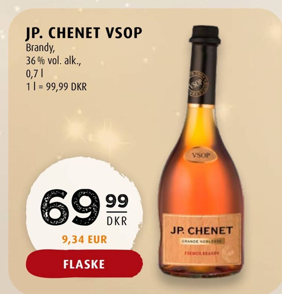 Jp. chenet vsop tilbud hos Scandinavian Park