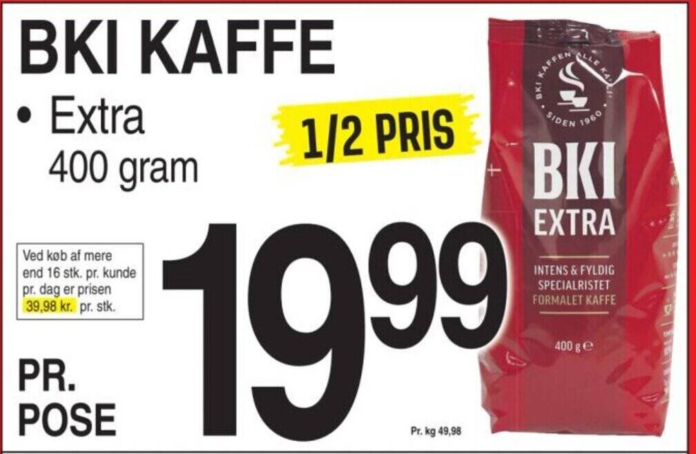 BKI KAFFE tilbud hos ABC Lavpris