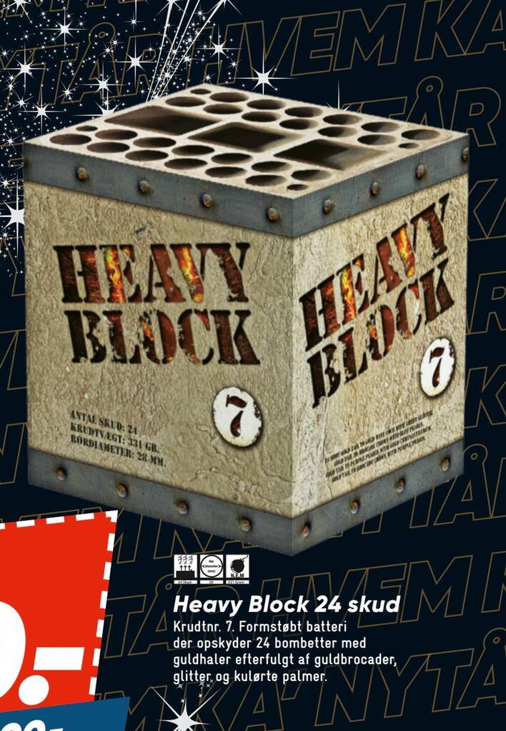 Heavy Block 24 skud tilbud hos Bilka