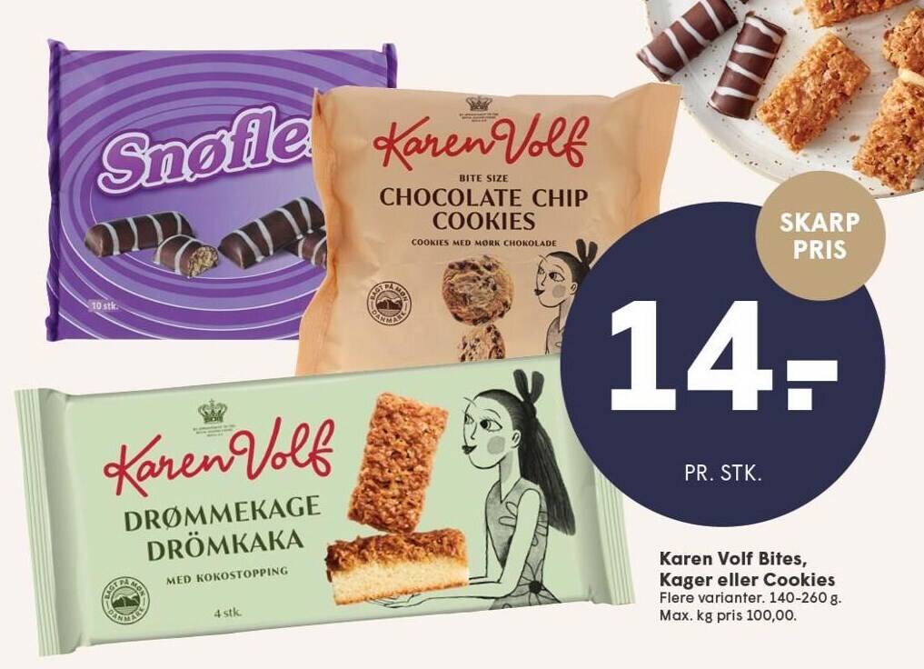 Karen Volf Bites, Kager eller Cookies tilbud hos SPAR