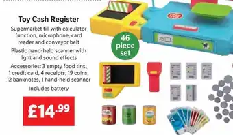 Toy cash register offer at Lidl