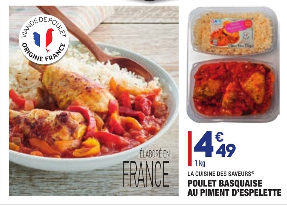 Promo Poulet Basquaise Au Piment Despelette Chez Aldi