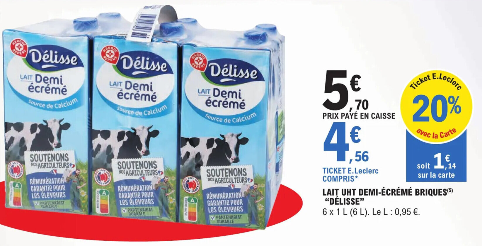 Promo LAIT UHT DEMI CR M BRIQUES 5 D LISSE Chez E Leclerc promo-lait-uht-demi-cr-m-briques-5-d-lisse-chez-e-leclerc