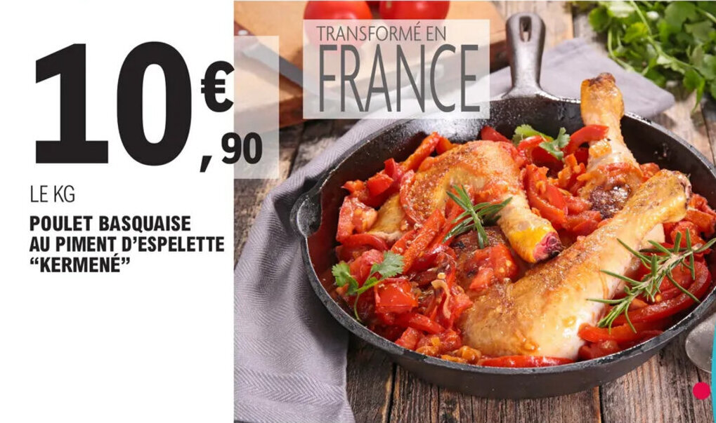 Promo Poulet Basquaise Au Piment Despelette KermenÉ Chez E Leclerc