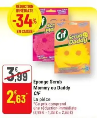 Promo Eponge scrub mommy ou daddy cif chez G20