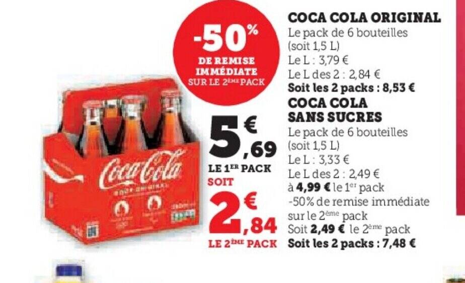 Promo COCA COLA Original 1,5 l chez Super U