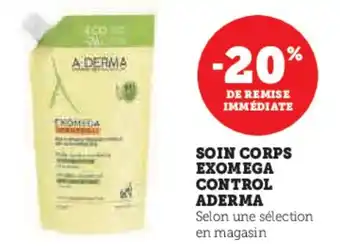 Promo Soin corps exomega control aderma chez Super U