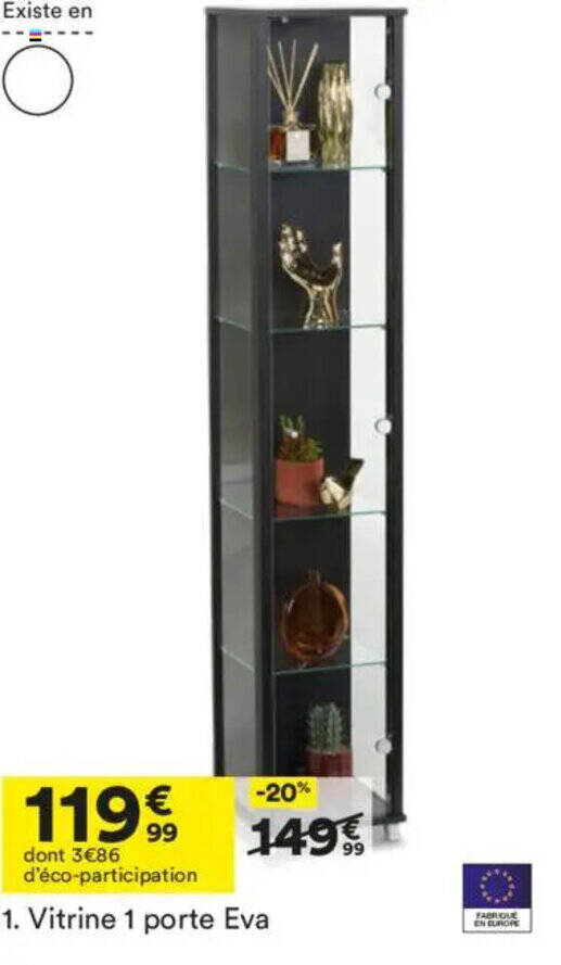 Promo Vitrine 1 porte Eva chez BUT