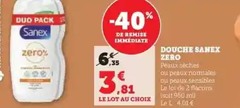 Promo Sanex - douche zero chez Super U