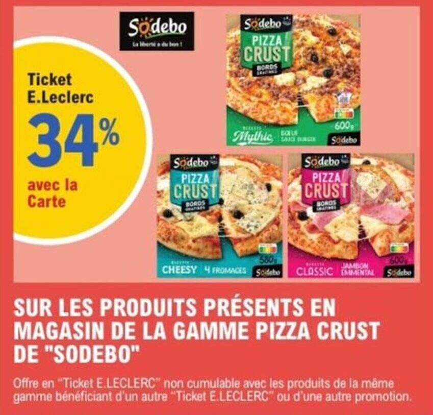 Promo Sur les produits présents en magasin de la gamme pizza crust de ...