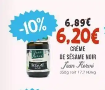 Promo JAN HERVÉ Crème de sésame noir 350 g chez Naturalia