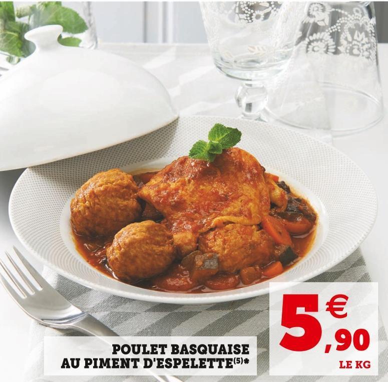 Promo Poulet Basquaise Au Piment Despelette Chez Super U