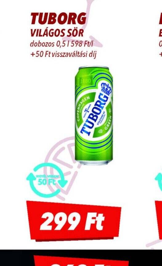 Sör Tuborg akciós