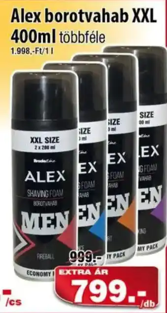 Alex borotvahab XXL 400 ml akció az Vianni Drogéria-nél