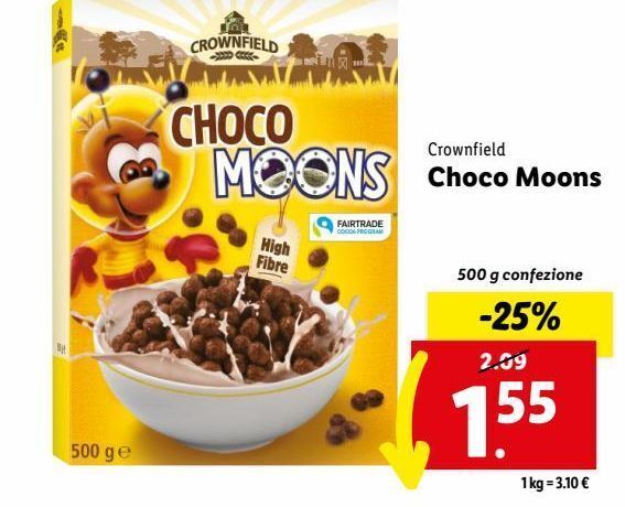 Choco moons 500g offerta di Lidl