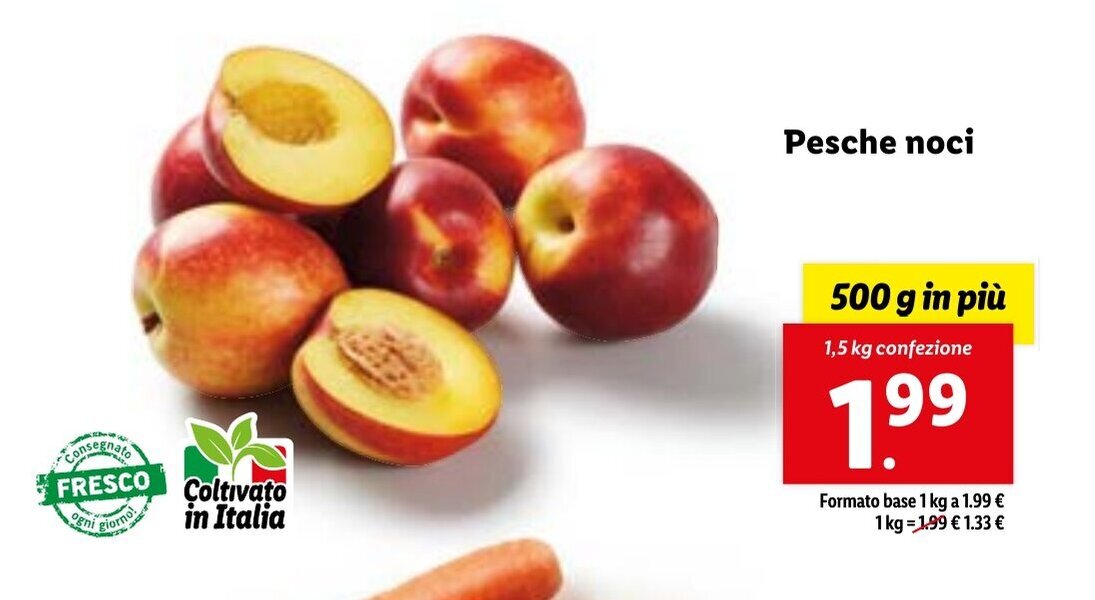 Pesche noci 500g in più Formato base 1 kg offerta di Lidl
