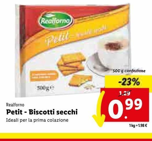 Petit - biscotti secchi offerta di Lidl
