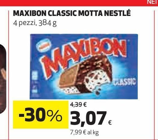 Maxibon classic motta nestle offerta di Ipercoop