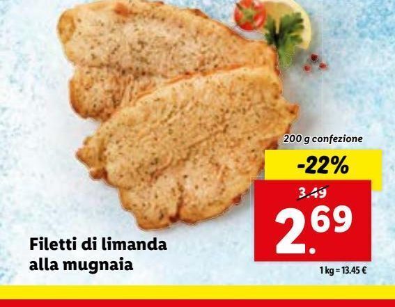 Filetti di limanda alla mugnaia offerta di Lidl