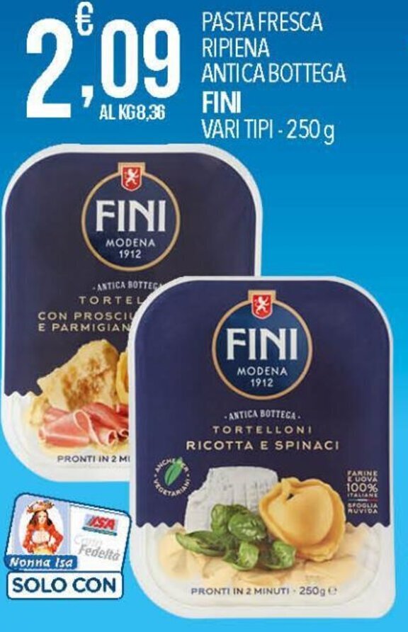 Fini Pasta Fresca Ripiena Antica Bottega Vari Tipi - 250 g offerta di ...