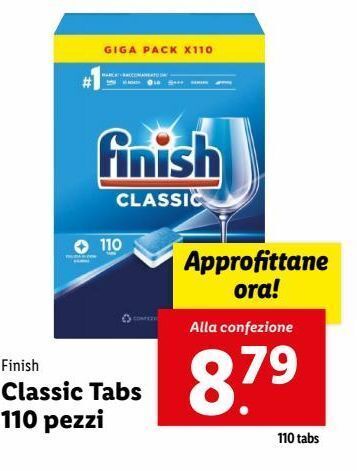 Offerta Classic tabs 110 pezzi finish nel volantino di Lidl