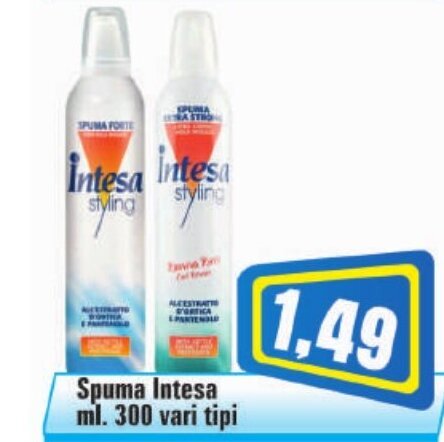 Intesa Spuma 300 ml. vari tipi offerta di Punto Vigas