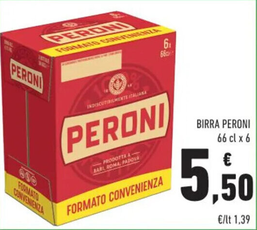 Peroni Birra 66 cl x 6 offerta di Conad