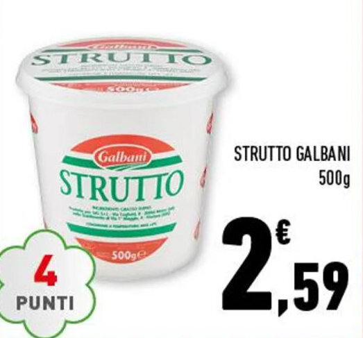 Galbani Strutto 500g offerta di Conad