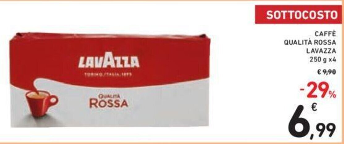Lavazza Caffè Qualità Rossa 250 g x 4 offerta di Conad