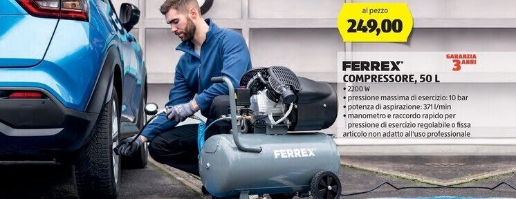 Ferrex compressore , 50 l offerta di ALDI