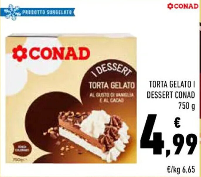 TORTA GELATO I DESSERT CONAD 750 g offerta di Conad