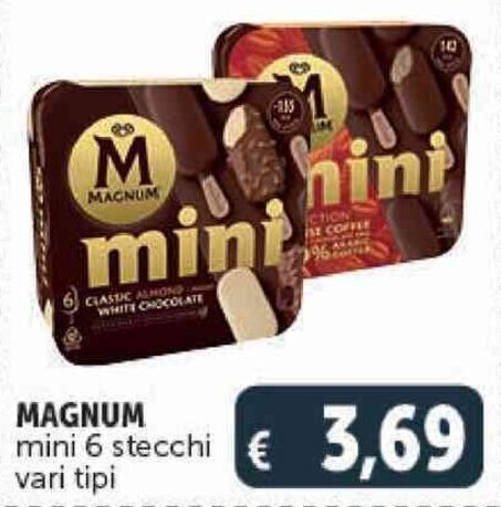 MAGNUM mini 6 stecchi vari tipi offerta di Deco Supermercati