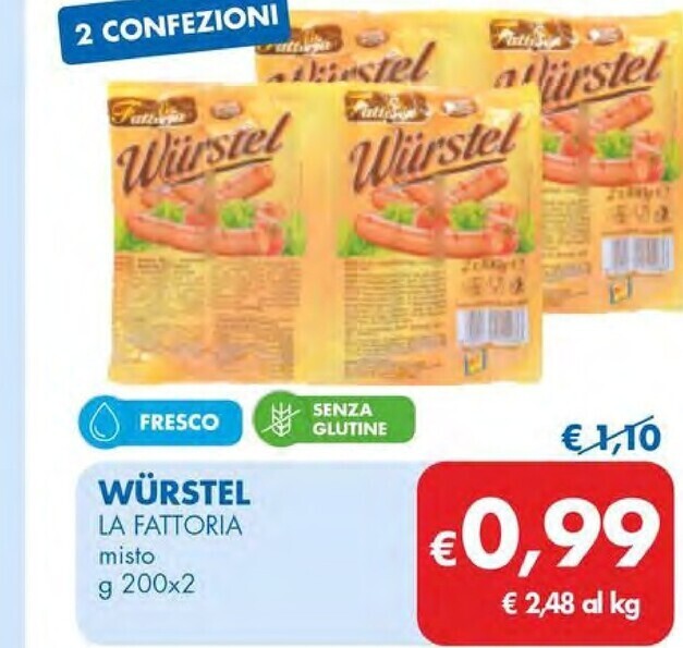 La fattoria wurstel offerta di MD Discount