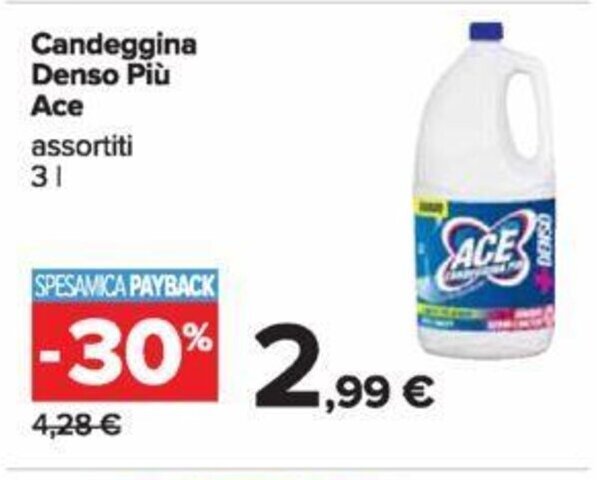 Candeggina Denso Più Ace 3 l offerta di Carrefour