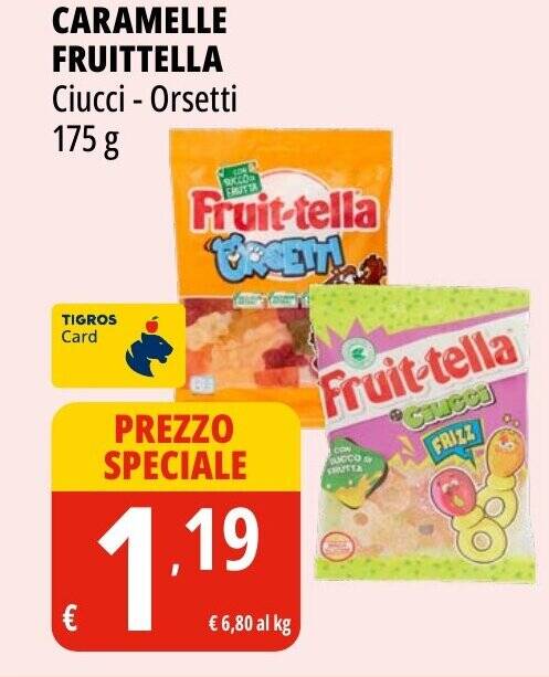 Offerta Caramelle fruittella ciucci - orsetti 175 g nel volantino di Tigros