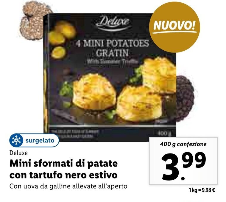 Deluxe Mini Sformati di Patate Con Tartufo Nero Estivo 400g offerta di Lidl