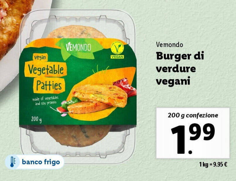 Offerta Vemondo Burger di verdure vegani 200 g nel volantino di Lidl