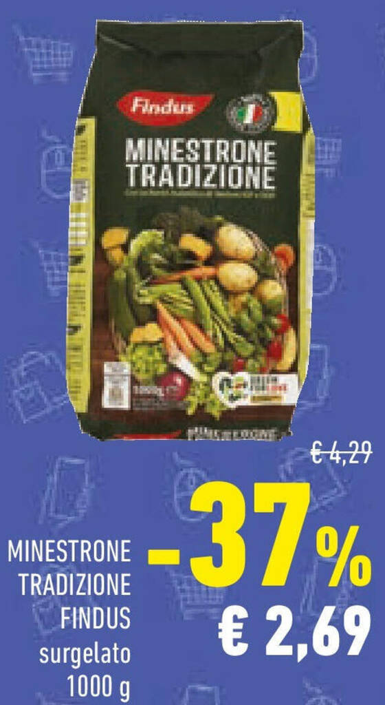 Offerta Minestrone tradizione findus surgelato 1000 g nel volantino di ...