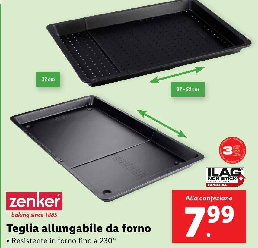 Offerta zenker Teglia allungabile da forno nel volantino di Lidl