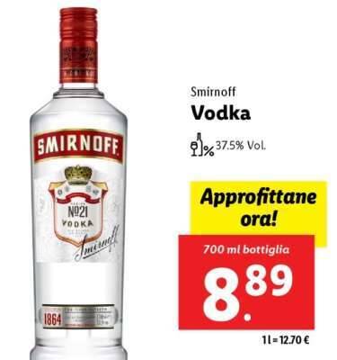 Vodka offerta e prezzo Lidl - ago 2025