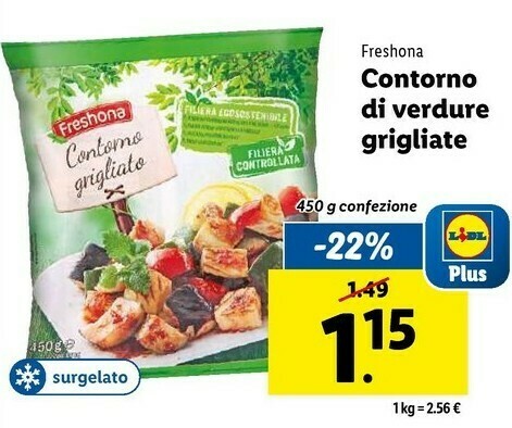 Freshona - misto di verdure 450 g(ml) offerta di Lidl