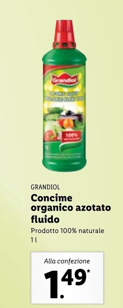 Offerta Grandiol Concime organico azotato fluido 1l nel volantino di Lidl