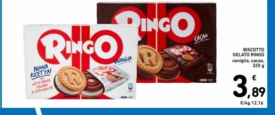 Biscotto gelato ringo offerta di Spazio Conad