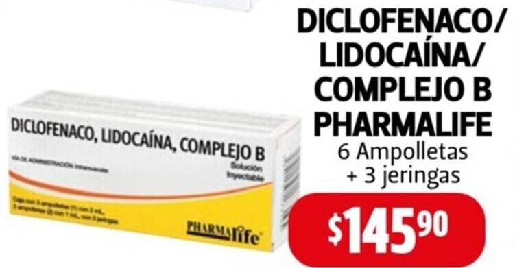 Complejo B/Dexametasona/Lidocaína Solución Inyectable, 42% OFF