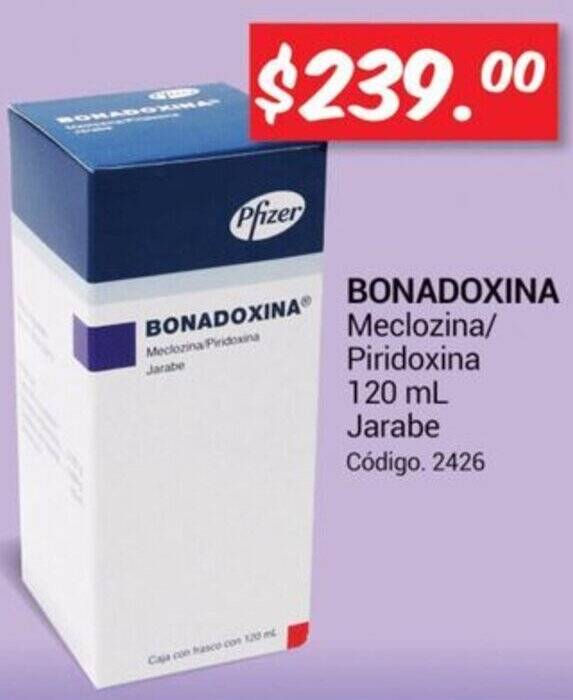 BONADOXINA Meclozina Piridoxina 120ml Jarabe oferta en Farmacias Bazar